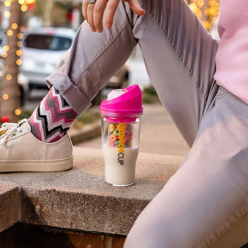 The CrunchCup® - A Portable, No Spoon, No Bowl, Cereal Cup